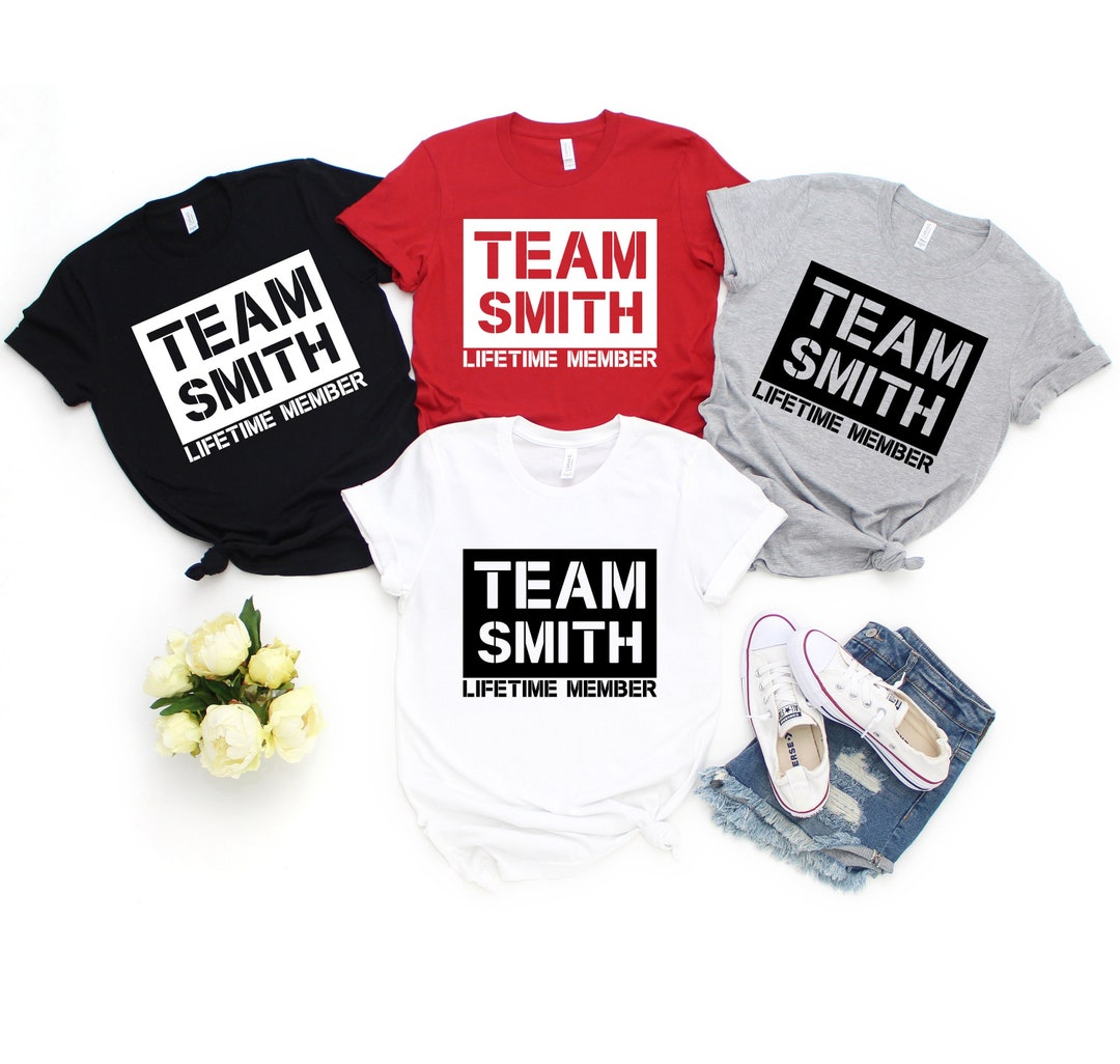 Personalized Family Name Matching Shirts: Team Reunion Gift - Etsy