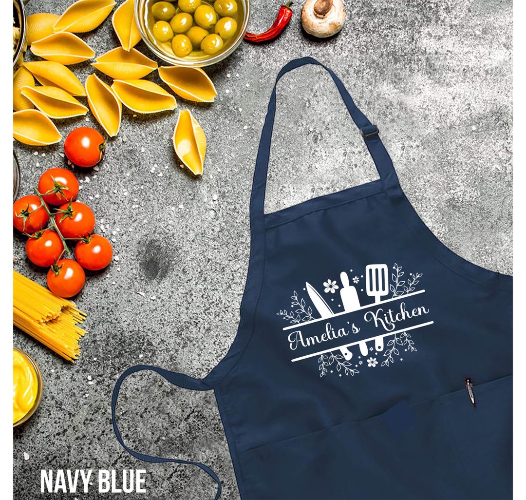 Custom Name Apron: Personalized Printed Apron With Pockets - Etsy