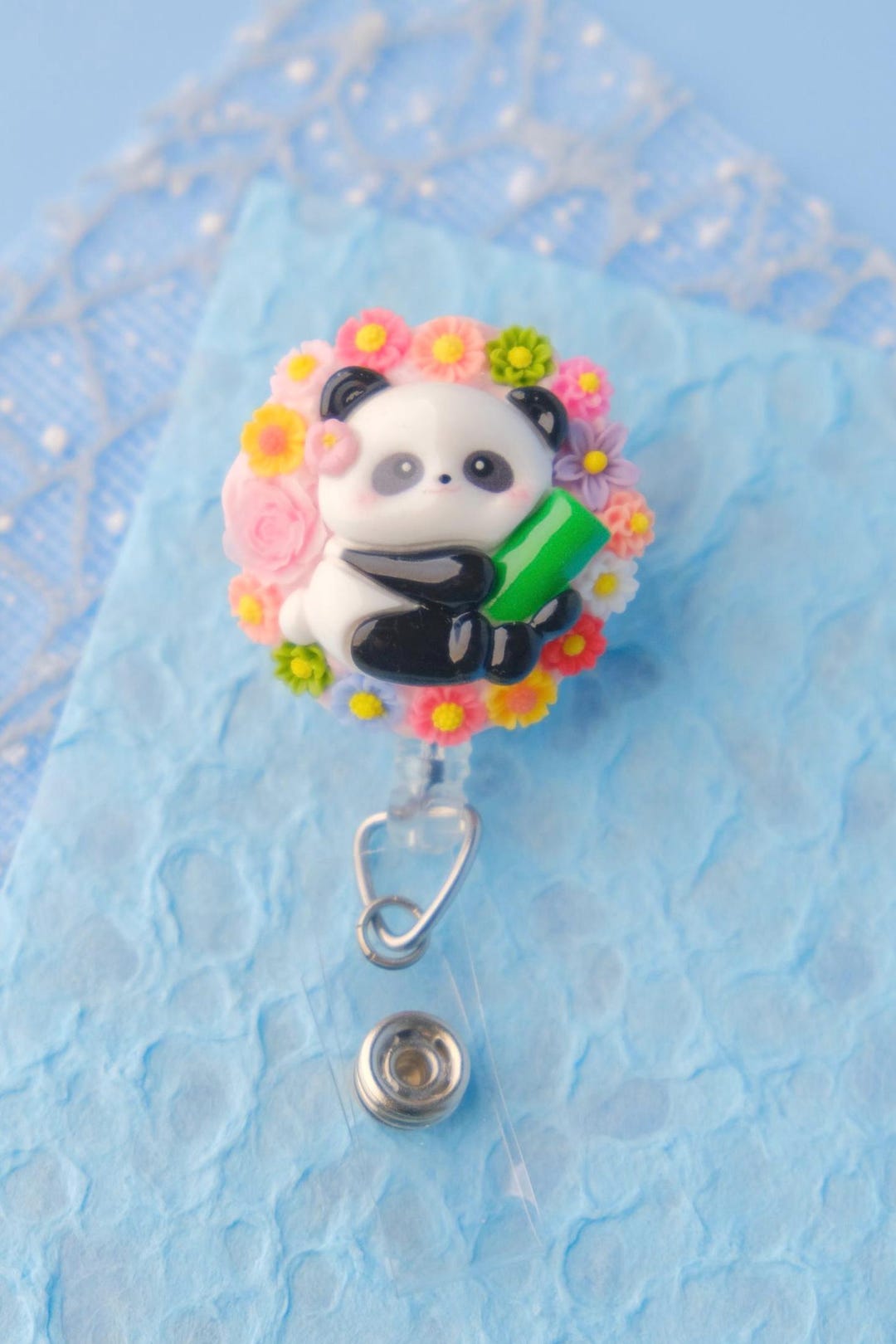 Panda Decoden Kawaii Cute, Retractable Badge Reel, Swivel Alligator ...