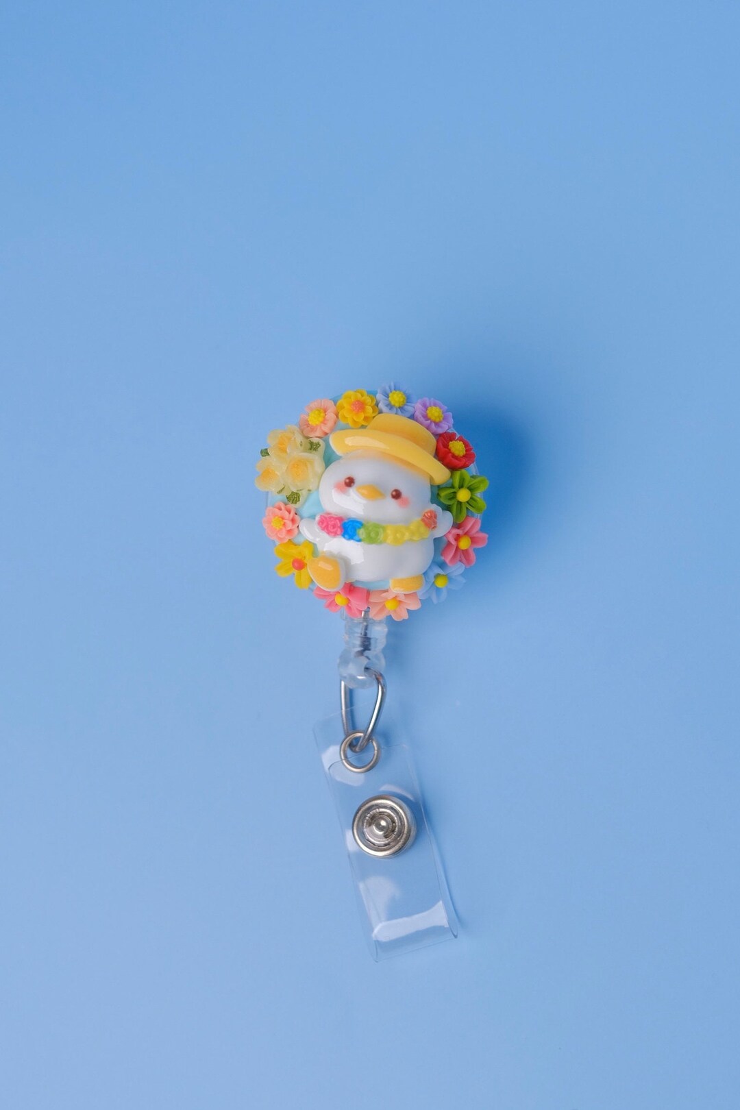 Decoden Kawaii Cute Island Duck, Retractable Badge Reel, Swivel ...