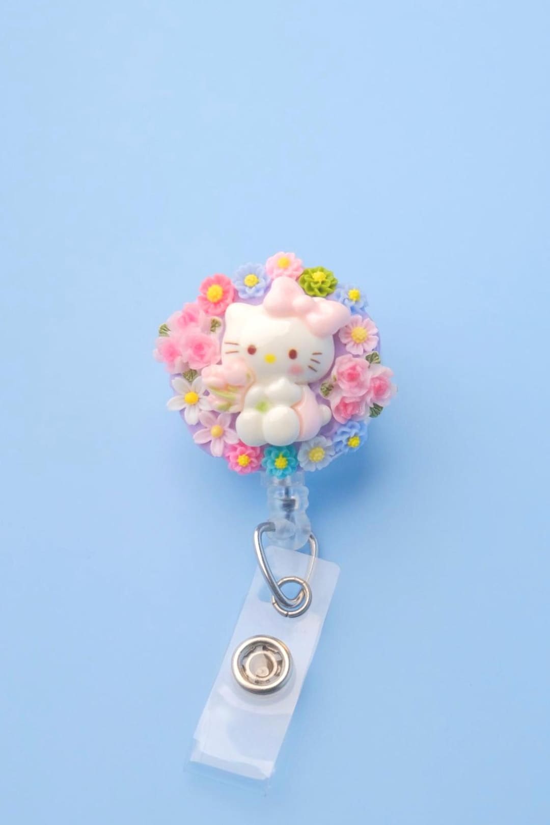 Hello Kitty Cute Decoden Kawaii, Retractable Badge Reel, Swivel ...