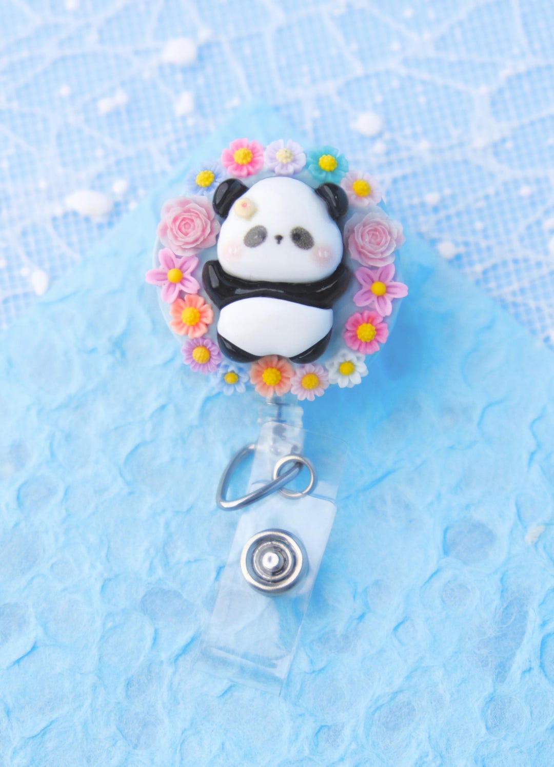 Cute Panda Decoden Kawaii, Retractable Badge Reel, Swivel Alligator ...