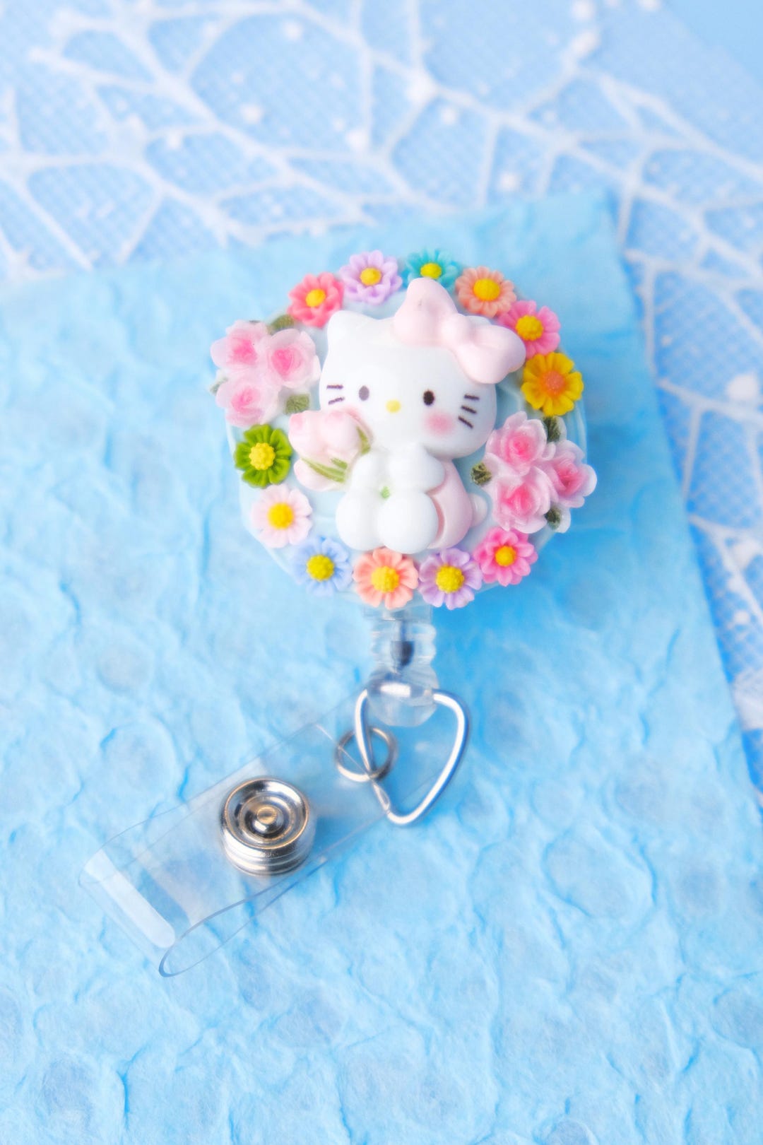 Hello Kitty Cute Decoden Kawaii, Retractable Badge Reel, Swivel ...