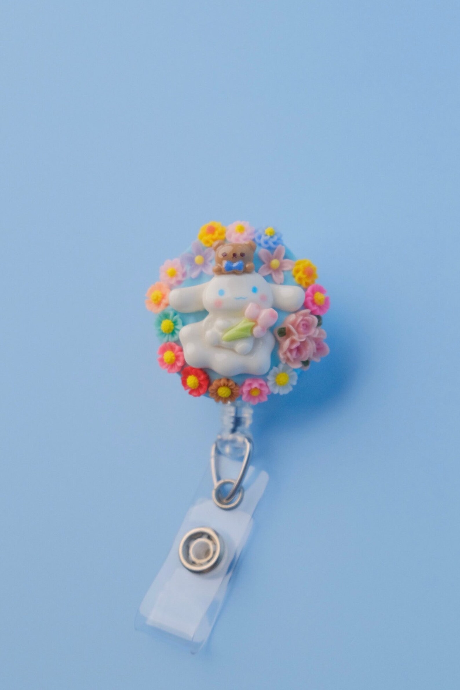 Decoden Kawaii Cinnamoroll, Retractable Badge Reel, Swivel Alligator ...