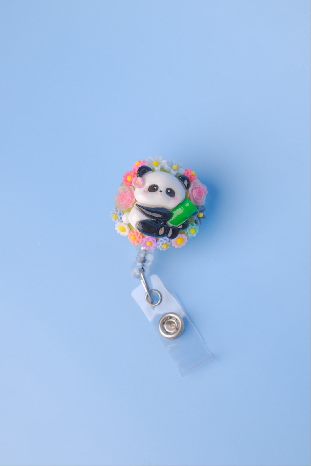 Decoden Kawaii Bamboo Panda, Retractable Badge Reel, Swivel Alligator ...