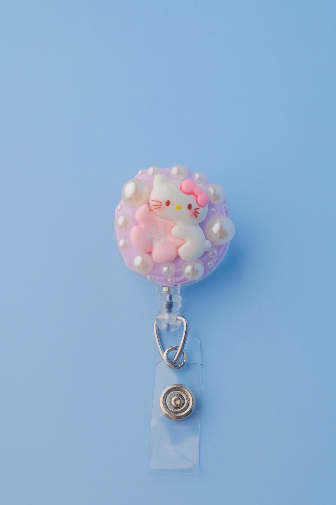 Hello Kitty Decoden Kawaii Cute, Retractable Badge Reel, Swivel ...