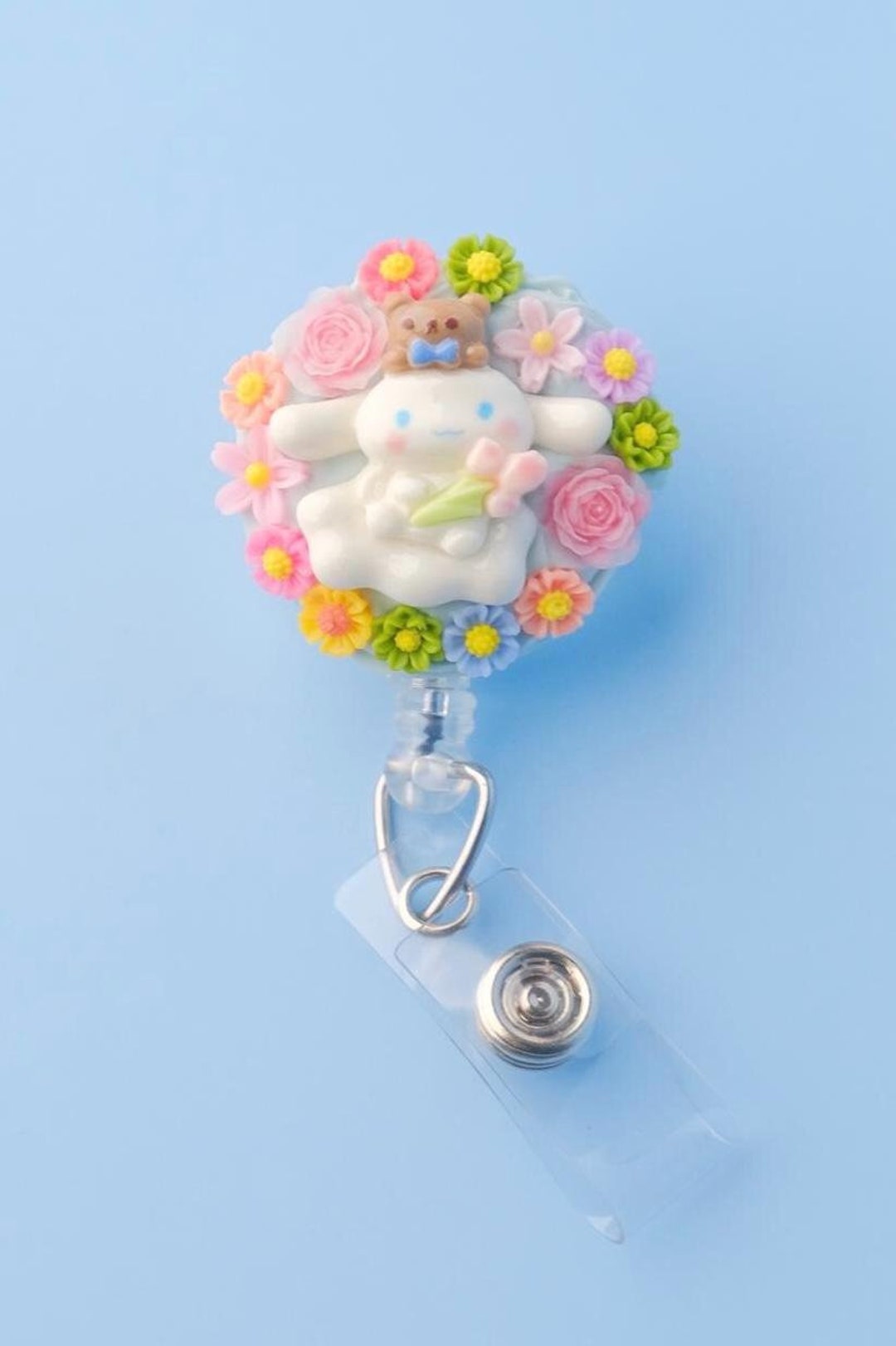Decoden Kawaii Cinnamoroll, Retractable Badge Reel, Swivel Alligator ...