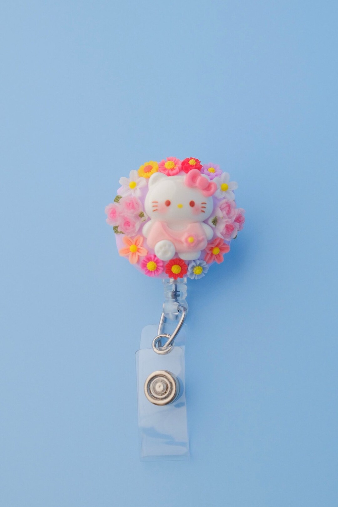 Hello Kitty Decoden Kawaii Cute, Retractable Badge Reel, Swivel ...
