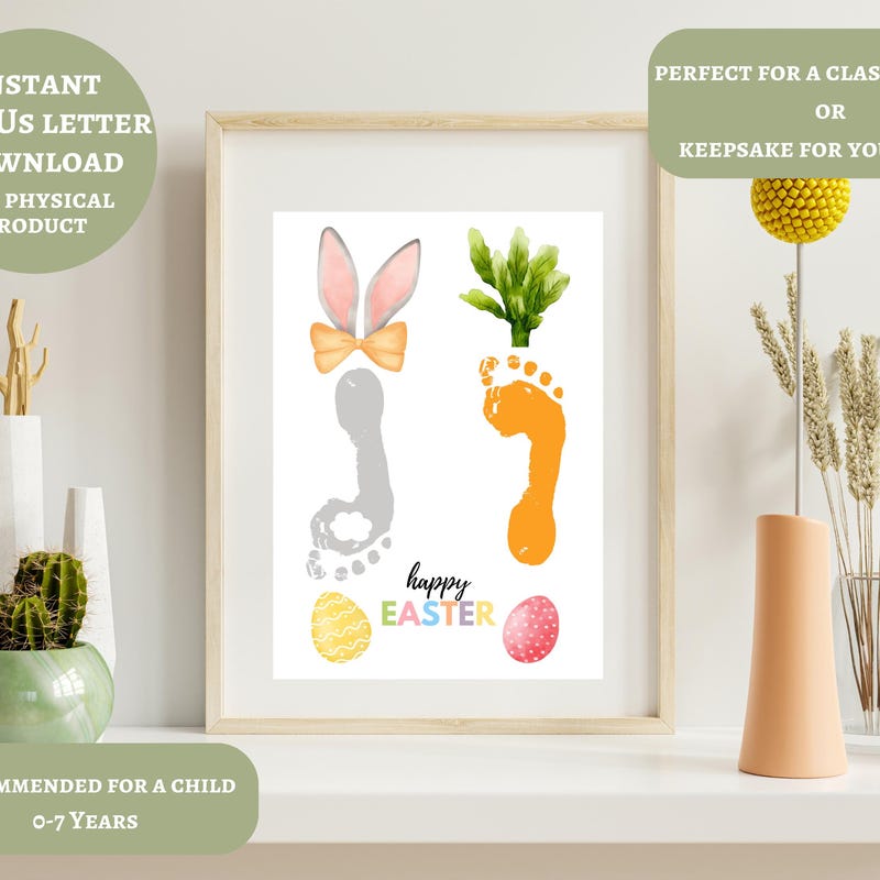 Easter Footprint Art - Etsy