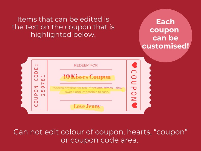 Editable Romantic Love Coupons Template – Printable Adult Valentine’s ...