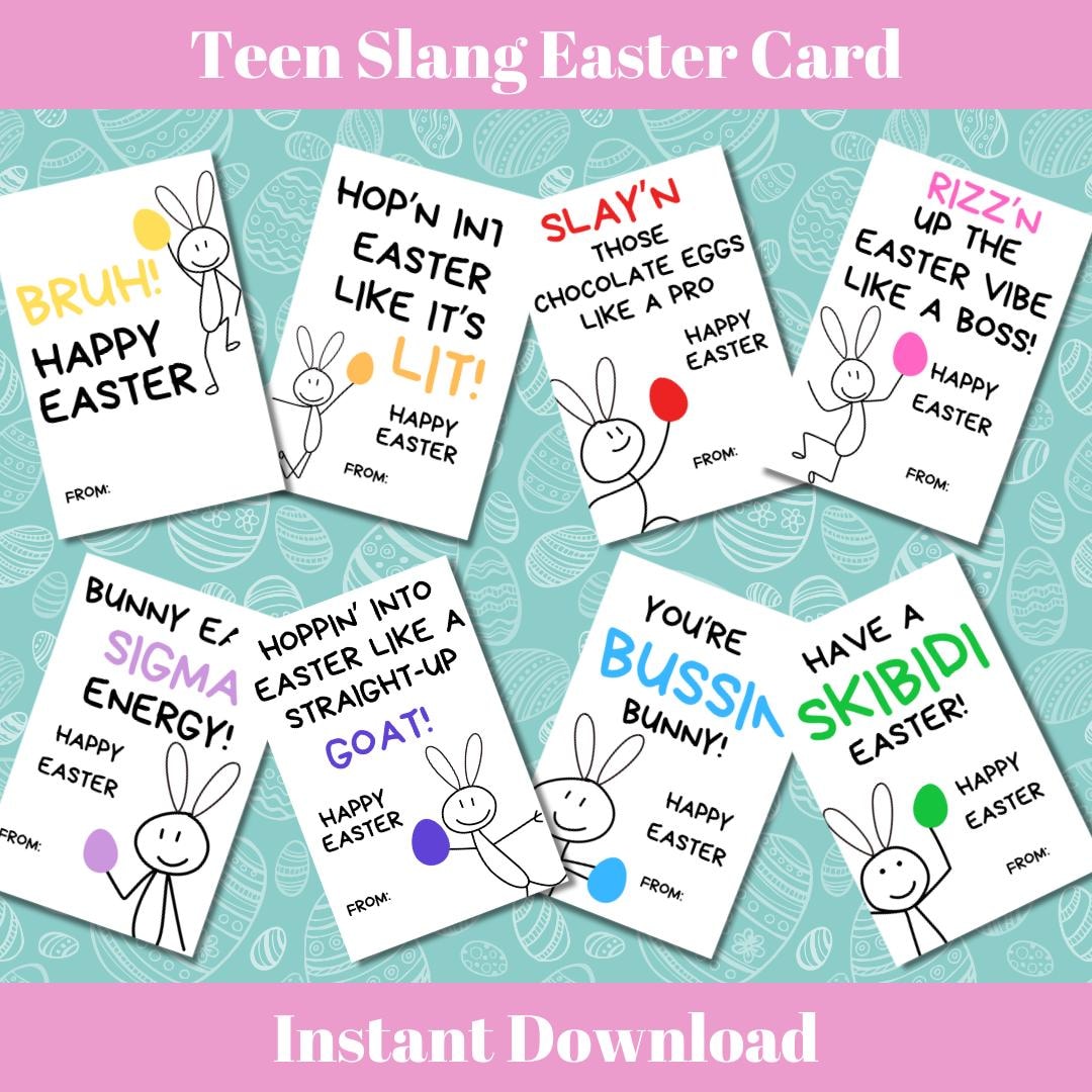 Teen Slang Easter Cards - Fun Greeting Cards for Teens - Perfect for ...