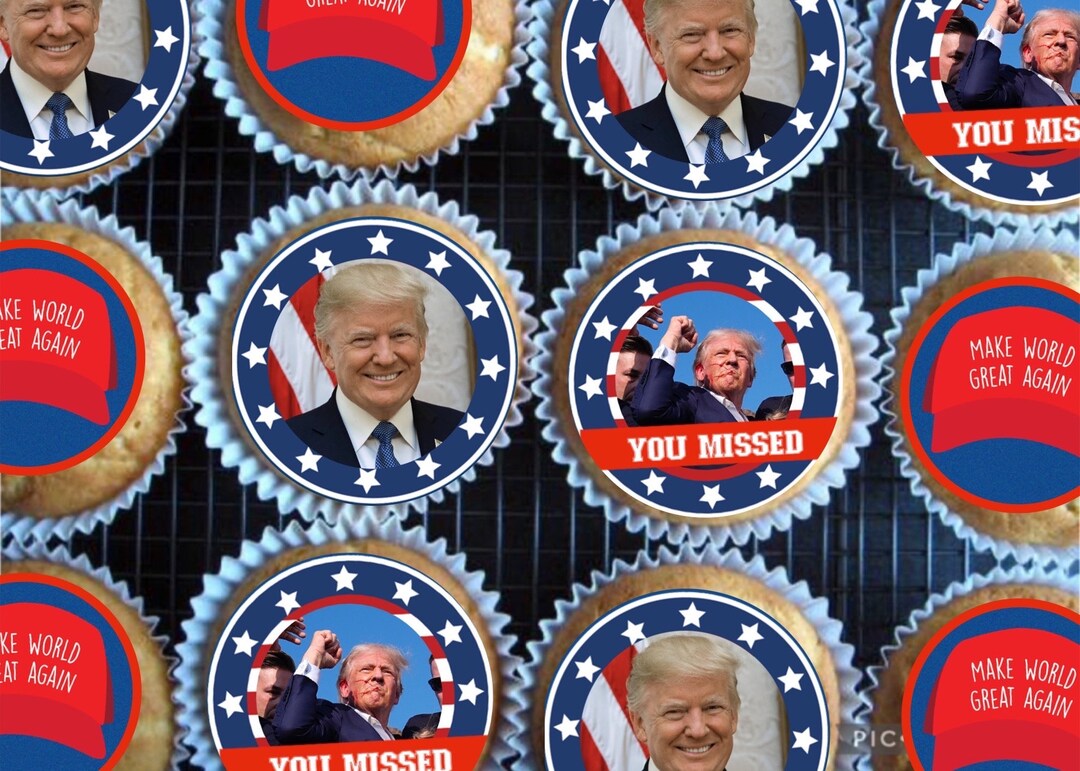 Trump 2024 Cupcake Toppers, Election 2024 Cupcake Toppers - Etsy Australia