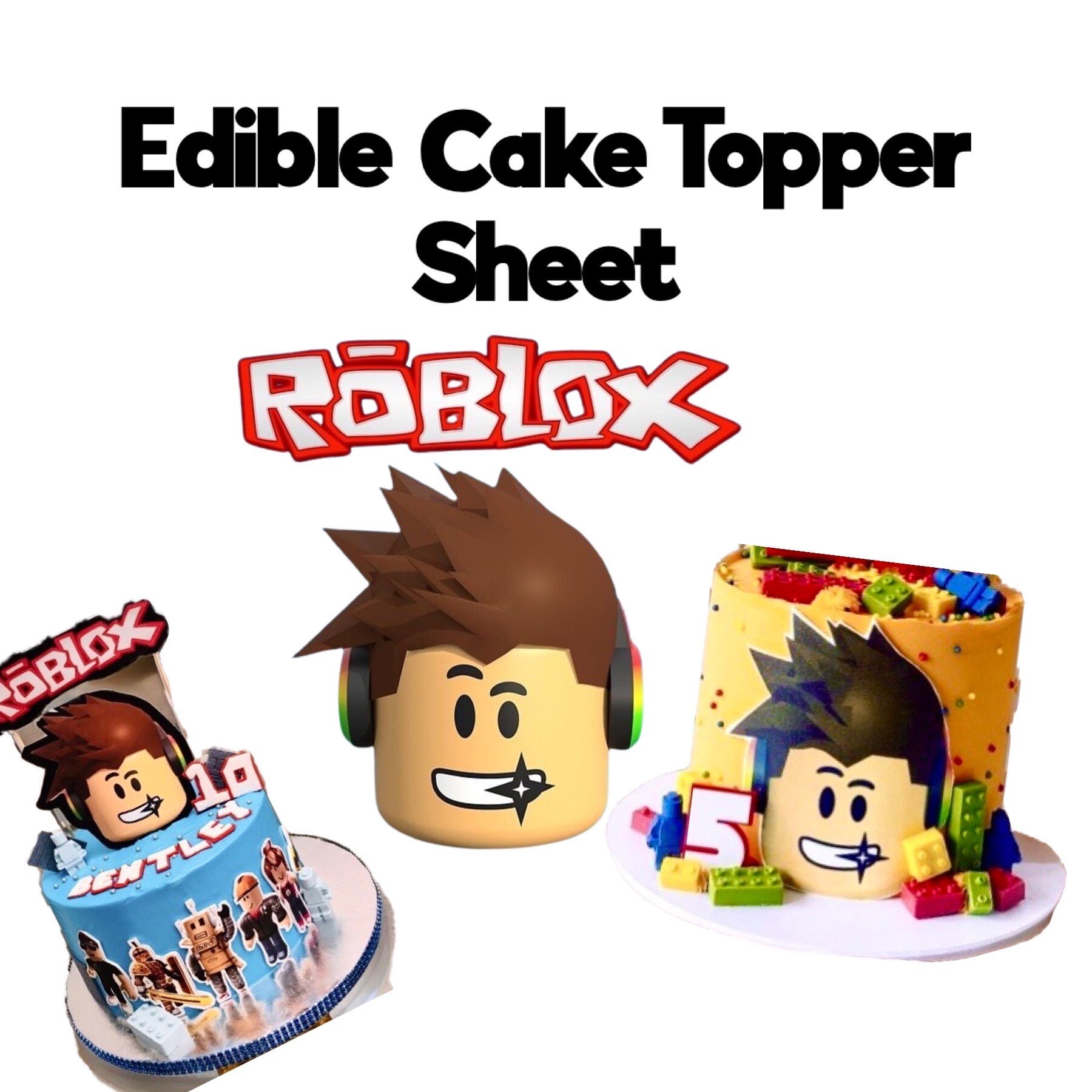 Roblox Cake Topper , Roblox Edible Cake Topper, Kids Cupcakes - Etsy