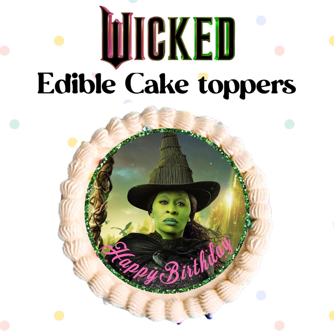 Wicked Cake Toppers , Wicked Happy Birthday Edible Cake Toppers or ...