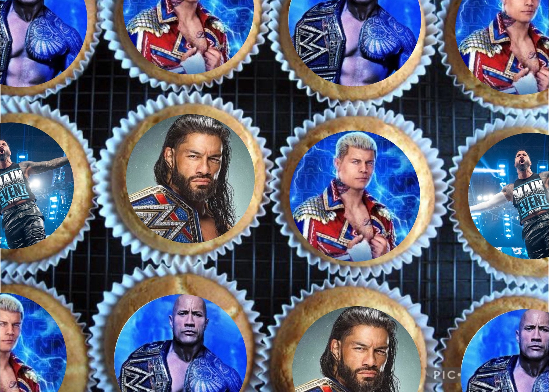 WWE Cupcake Toppers , Cody Rhodes , the Rock - Etsy UK