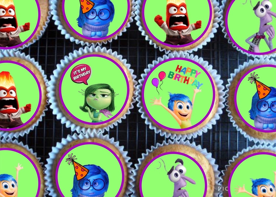 Inside Out Cupcake Toppers , Edible Inside Out Cake Topper - Etsy Australia