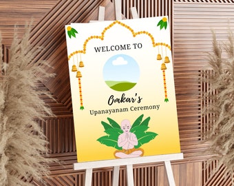 Upanayanam Welcome Sign Thread Ceremony Welcome Board Janoi Sanskar ...