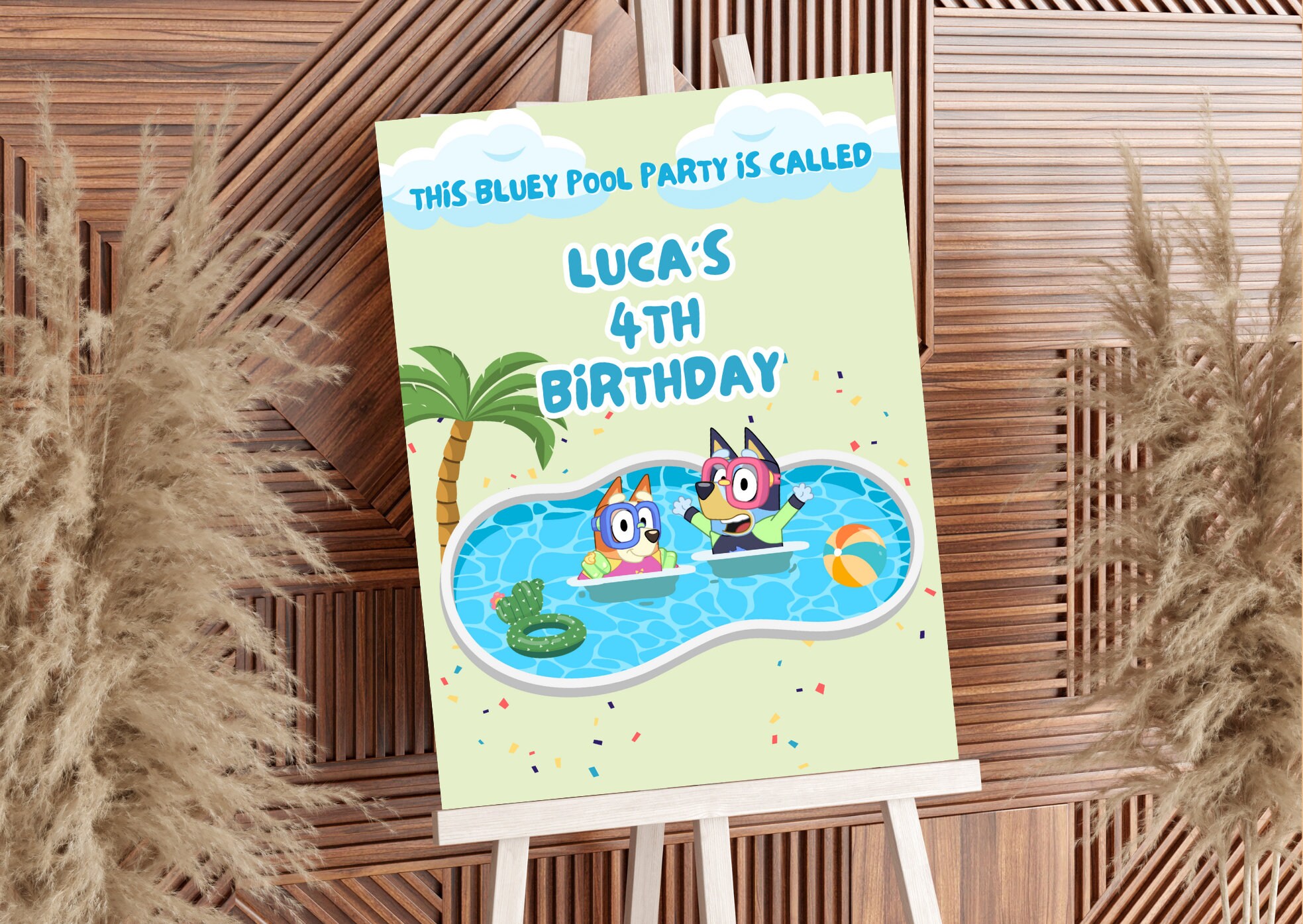 Editable Bluey Welcome Sign for Boy and Girl Birthday Party Digital ...
