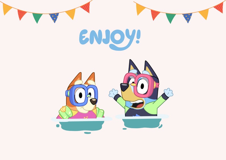 Editable Bluey Welcome Sign for Boy and Girl Birthday Party Digital ...