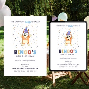 Bingo Birthday Invitation Editable Digital Party Invite Template - Etsy
