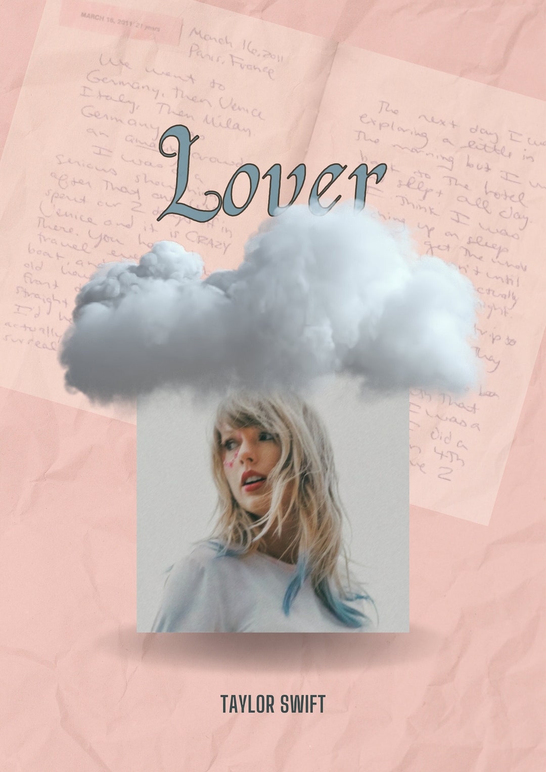 Taylor Swift Lover Poster Printable Digital Poster 3 Different Sizes ...