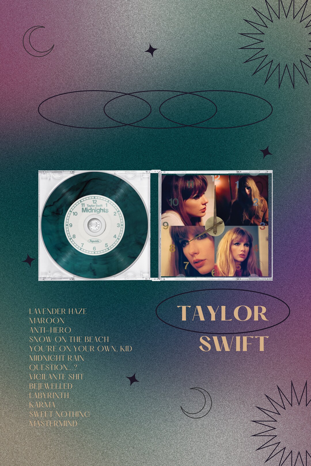 Taylor Swift Midnights Poster Printable Digital Poster 3 Different ...