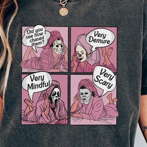 Very Demure Very Mindful Very Scary PNG, Funny Graphic PNG, Coquette ...