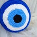 Evil Eye Pillow Large Size Plush Pillow Decorative Blue Evil Eye Pillow ...