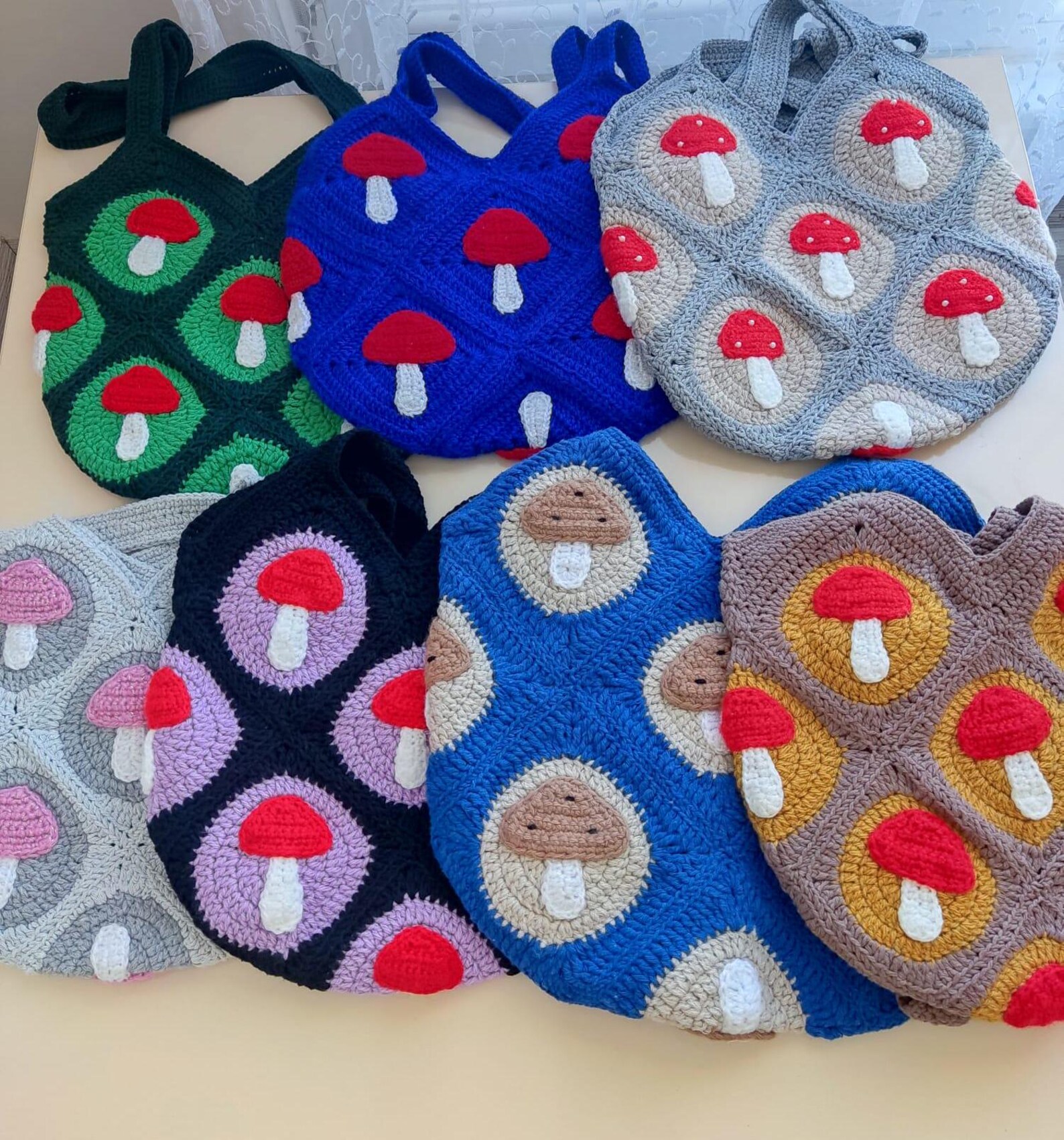 Handmade Mushroom Bag, Mushroom Crochet Bag, Women Bag, Unique Mushroom ...