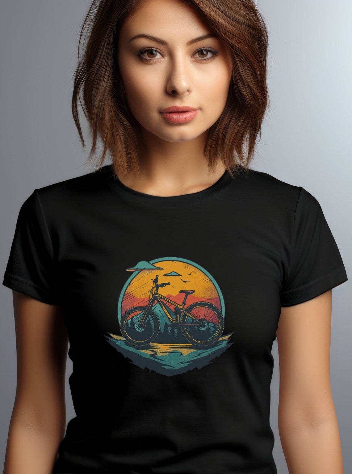 Mountain Bike Tee Shirt, Cyclist Gift,outdoor Cycling Shirt, Biking ...