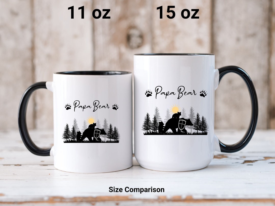 Papa Bear Mug, Papa Bear With Cubs Coffee Mug, Father Mug, Father's Day ...