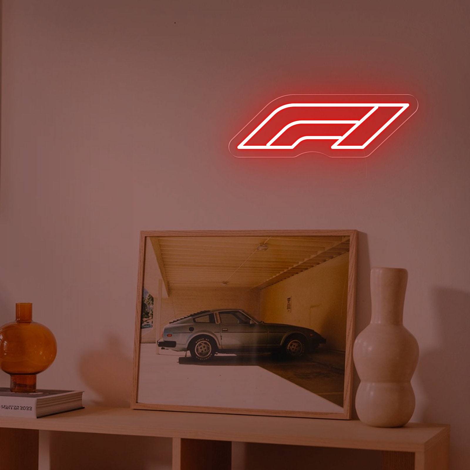 DEPOSIT Race Car Driver Custom Light Sign, Custom F1 Logo Car Neon Sign ...