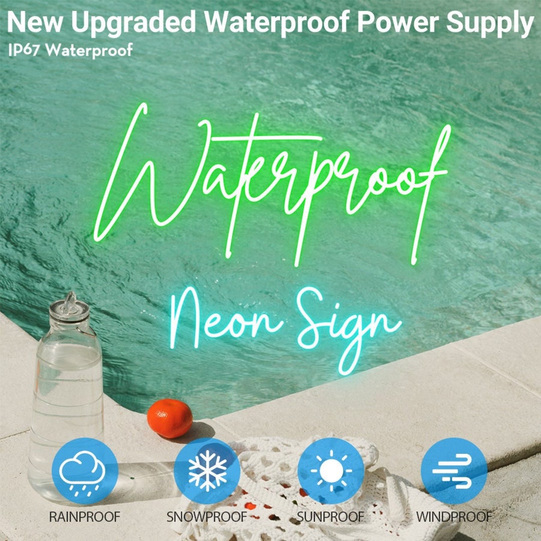 Outdoor Neon Sign Custom Waterproof Neon Sign Business Led Sign Wedding ...