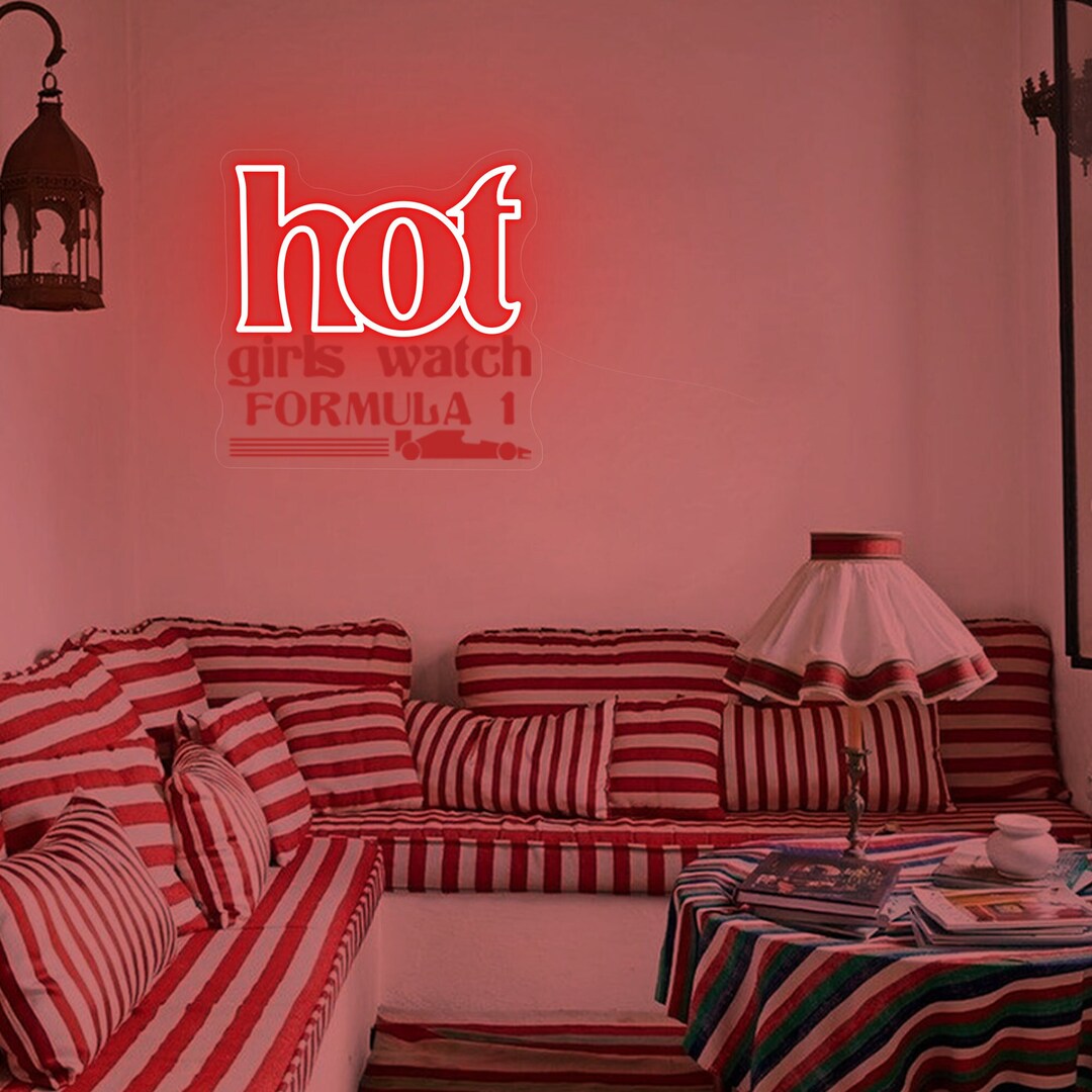 Hot Girls Watch Formula 1 Neon Sign Charles Leclerc F1 Race Wife Wall ...