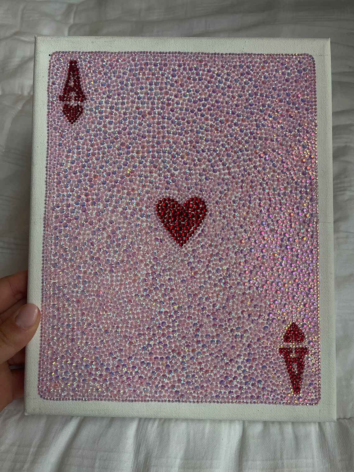 Pink and Red Ace Card - Etsy