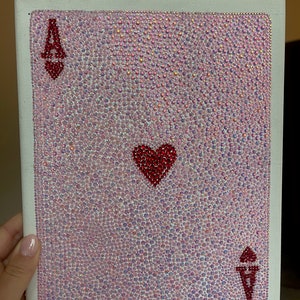 Pink and Red Ace Card - Etsy