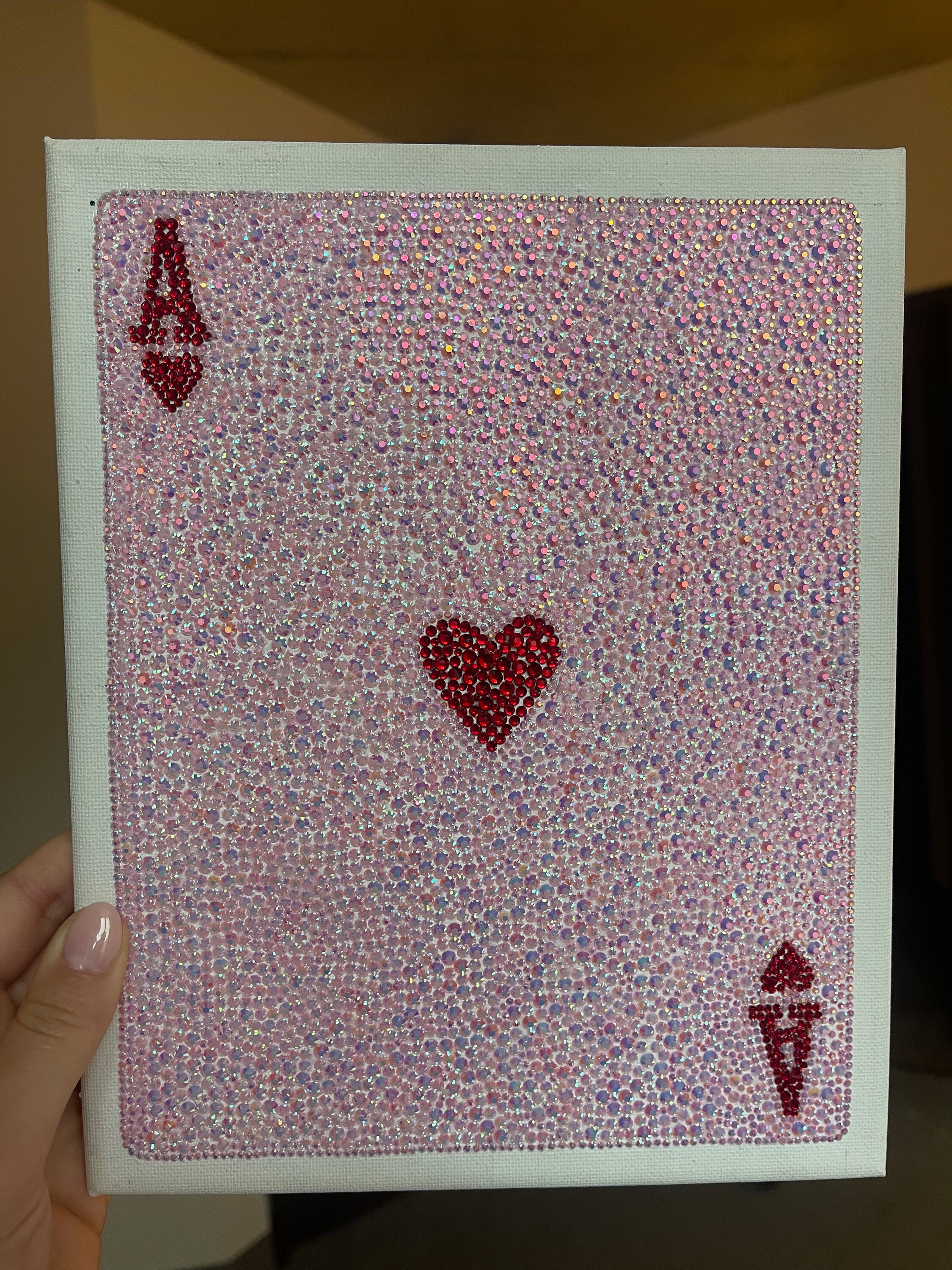 Pink and Red Ace Card - Etsy