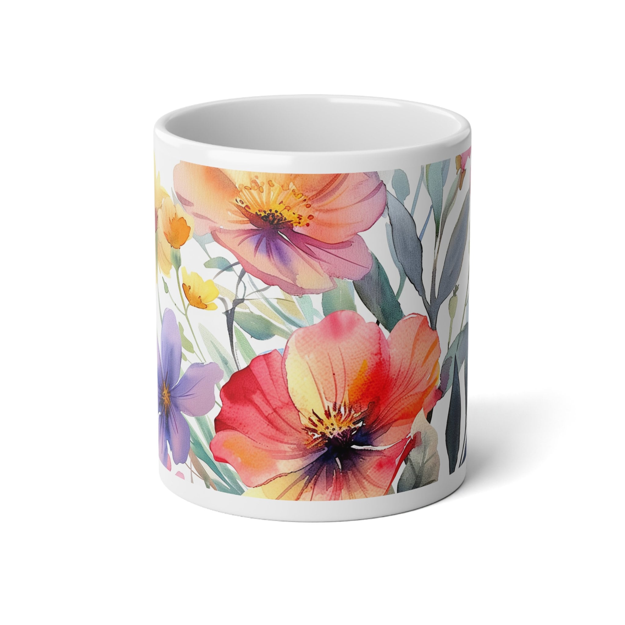 Watercolor Floral Bliss Mug 18oz Ceramic Artisan Coffee Mug - Etsy