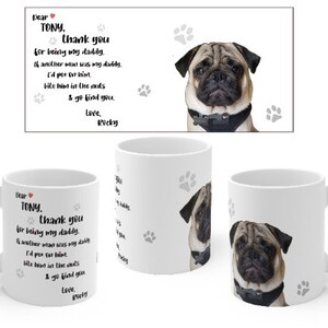 Dear Dog Dad, Thank You...svg Heart & Paw Svg Files, Personalized Gift ...