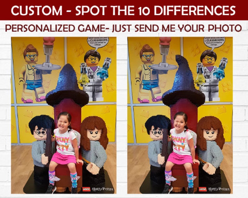 Custom Spot the Differences, Party Game, Bridal Shower, Baby Shower ...