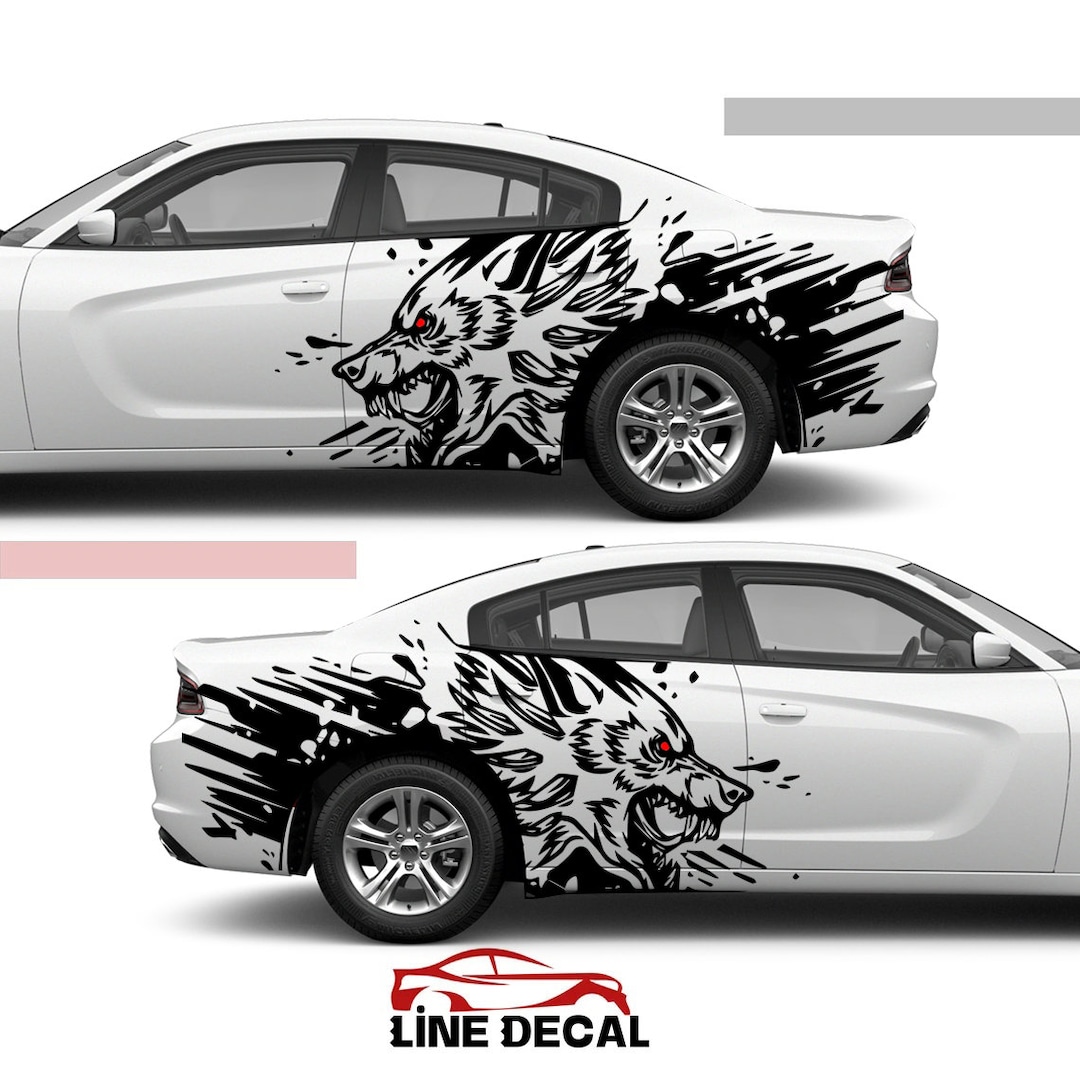 Angry Wolf Decal Wolf Decal Special Design Decal Porsche Mustang ...