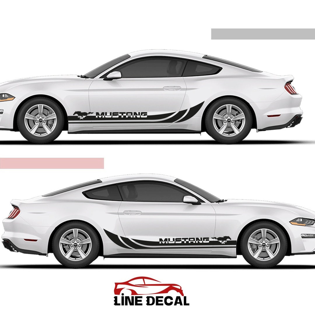Ford Mustang Side Stripes Vinyl Body Decal Sticker Graphics Includes ...