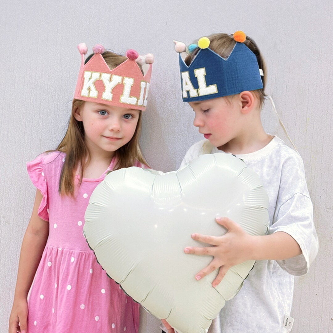 Name Birthday Crown With Chenille Patch, Custom Gift, Personalized Name ...