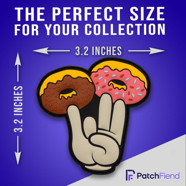Shocker Donuts Humorous Funny PVC Patch: Custom Patches Hook Backed ...