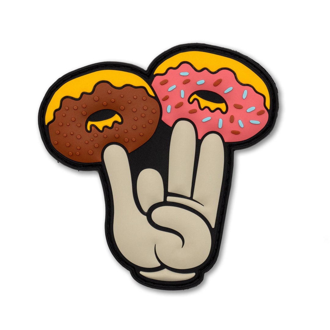Shocker Donuts - Humorous Funny PVC Patch: Custom Patches - Hook Backed ...