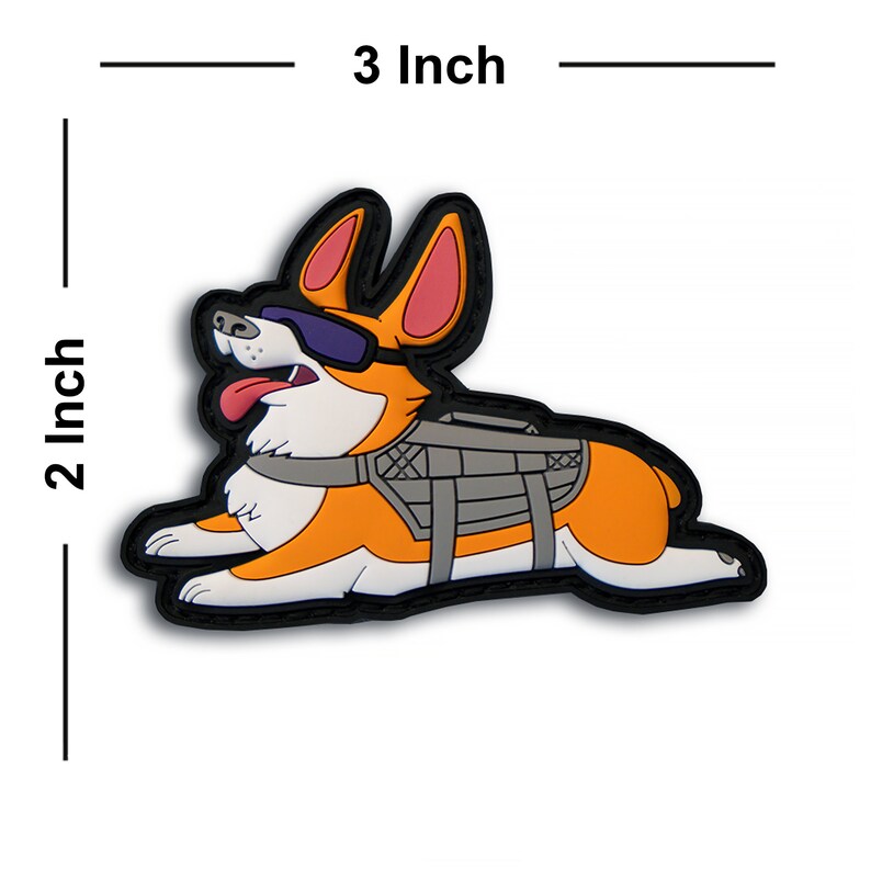 The Tactical Corgi Dog - PVC Morale Patch - the Tacticorgi - Hook ...