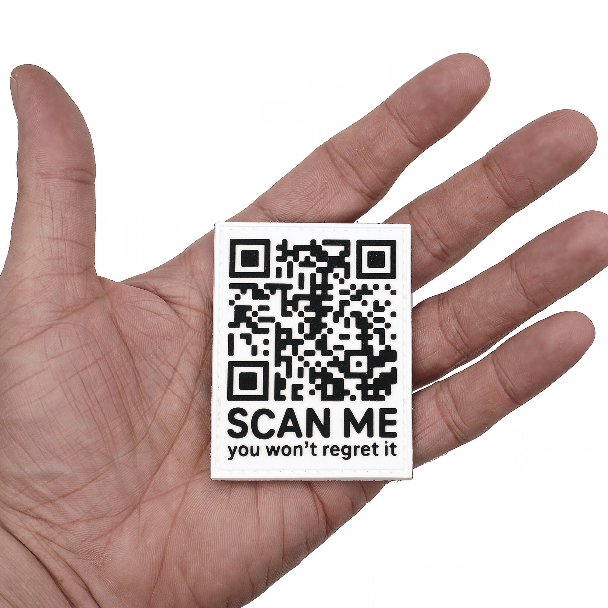 Rick Roll QR Code scan Me PVC Morale Patch Funny Morale, Tactical ...