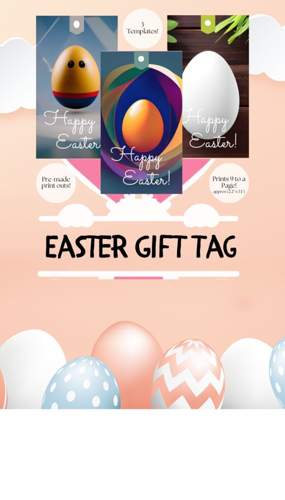 Printable Easter-themed Gift Tags Perfect for Special Occasions, School ...