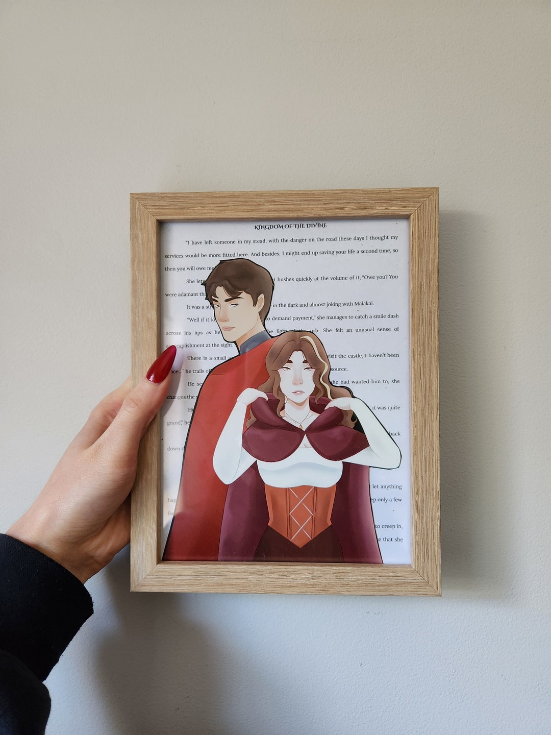 Custom Book Page Character Frame - Etsy