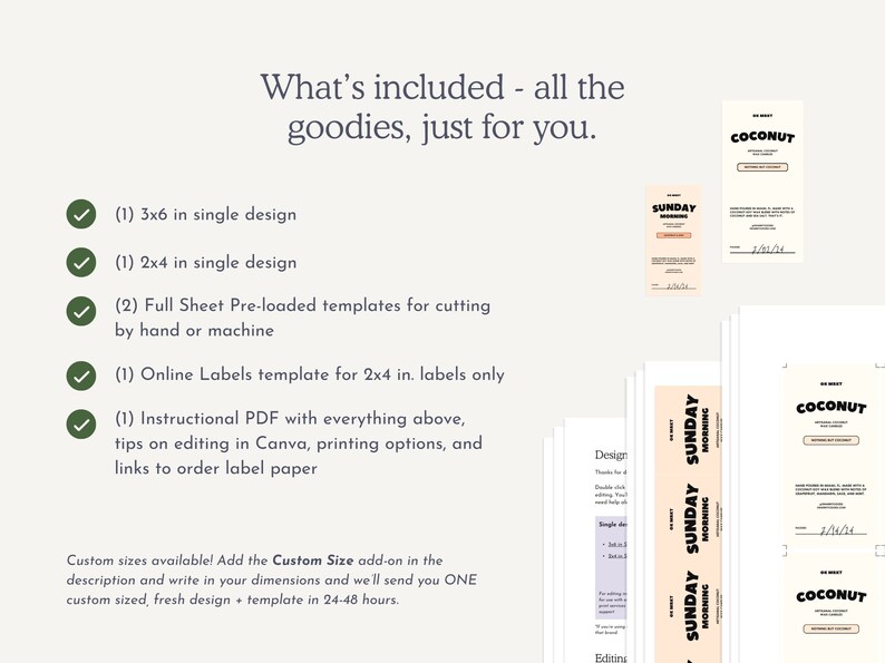 Editable Box Label Template - Box Seal Label - Order Packaging Sticker ...